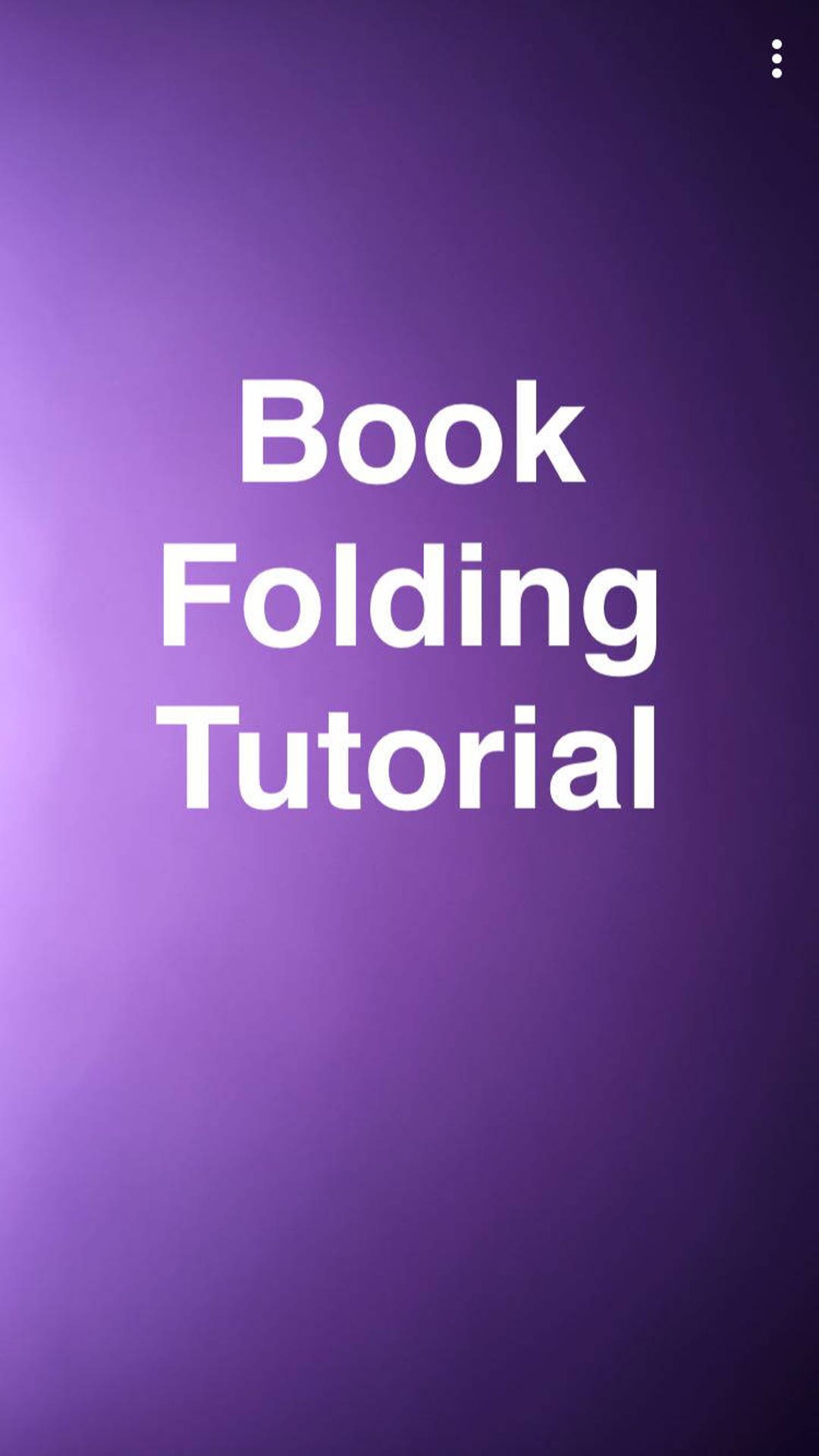 Book Folding Tutorial Booklet - How to - Guide - Instructions - Getting ...
