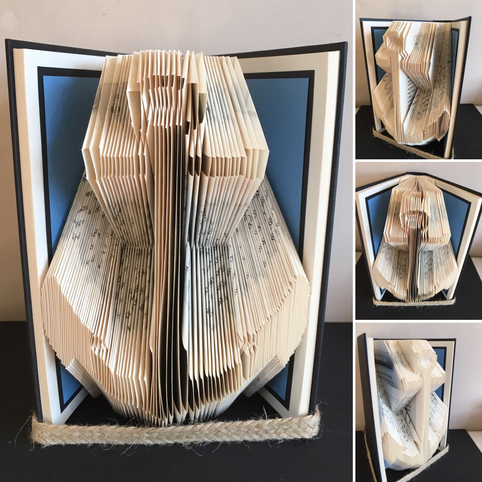 Anchor Book Folding Pattern Gifts for Him Sailor Navy | Etsy