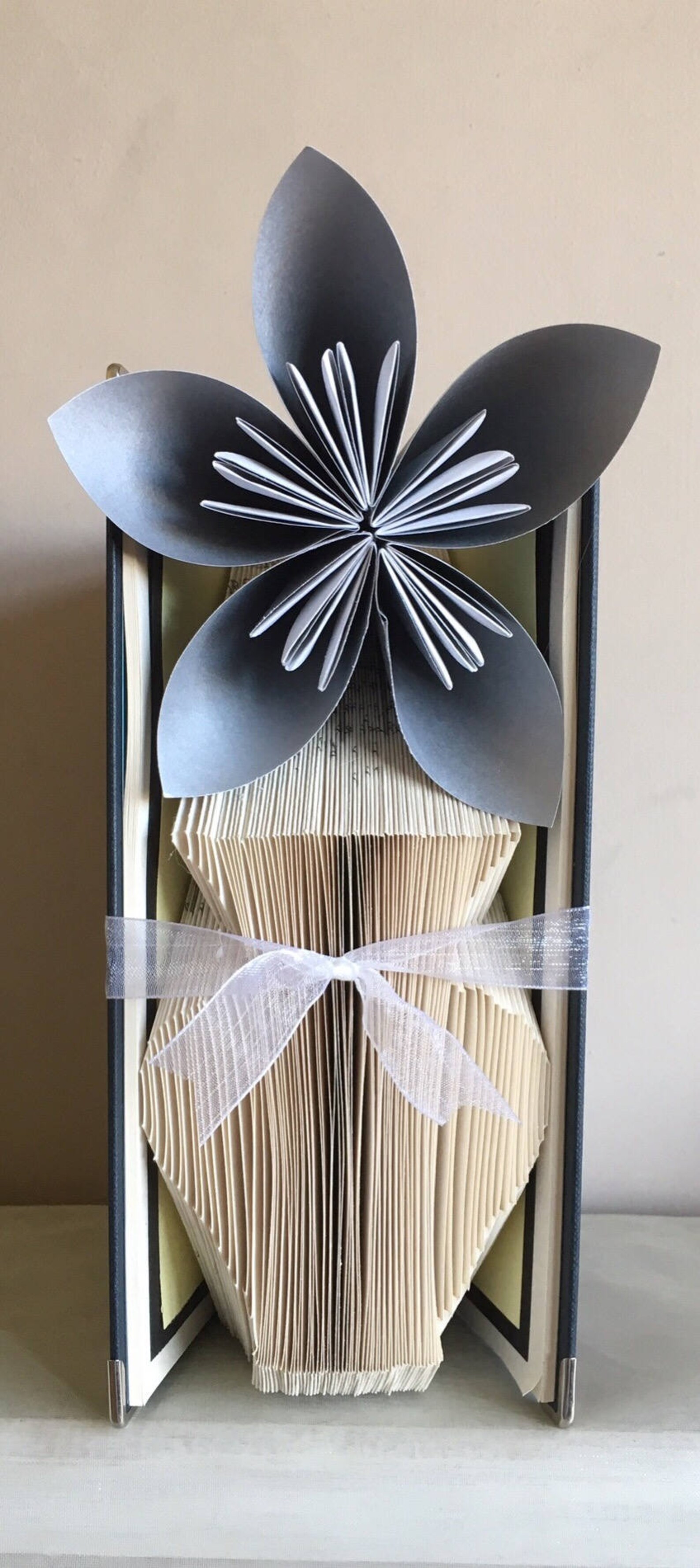 Vase Book Folding Pattern Mother's Day Gift Gift for - Etsy