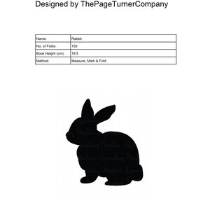 Bunny Rabbit Book Folding Pattern - Rabbit Folded Book Art - Unique ...