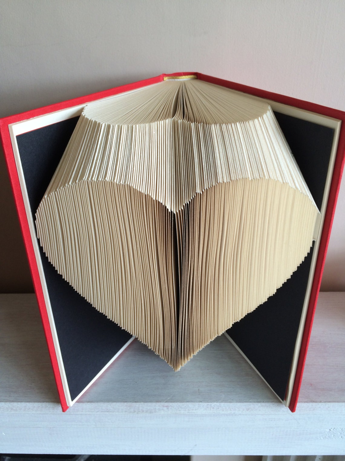 Heart Book Folding Pattern Heart Folded Book Art - Etsy