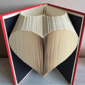 Heart Book Folding Pattern - Heart Folded Book Art - Valentine's Day ...