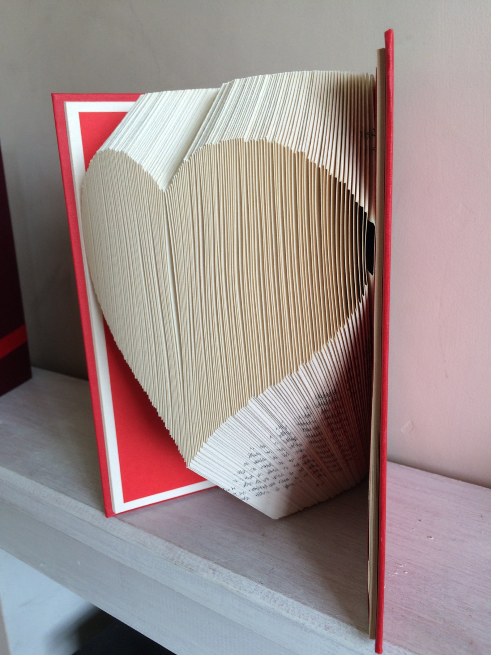 Heart Book Folding Pattern Heart Folded Book Art | Etsy