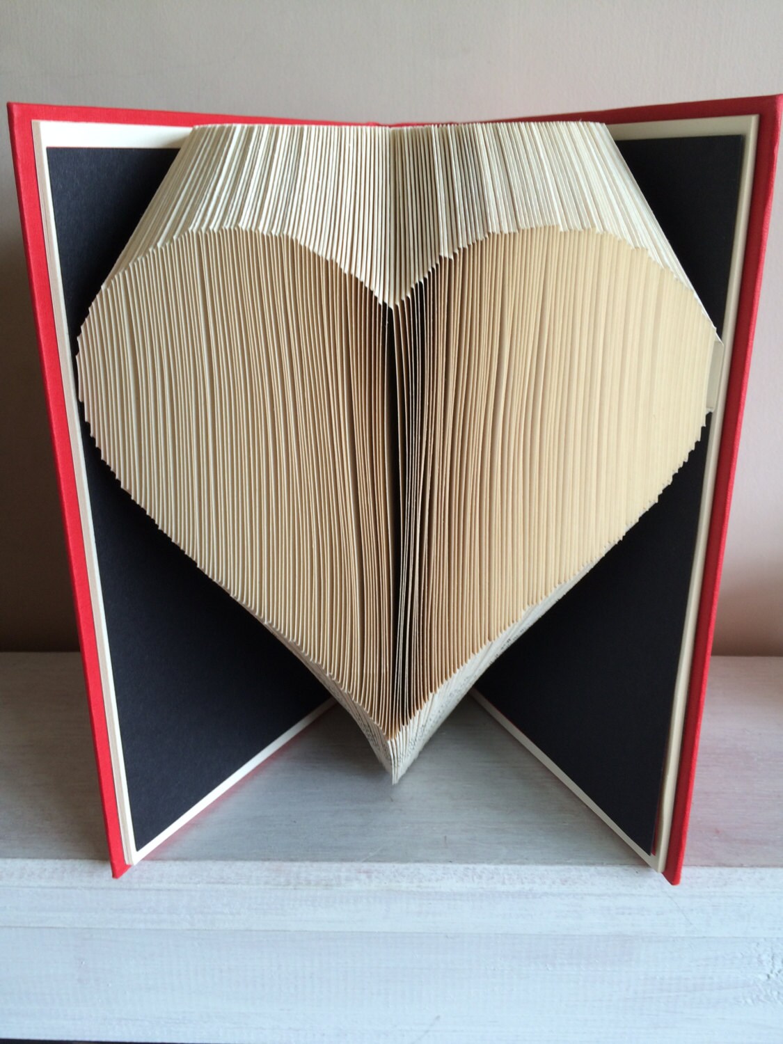 Heart Book Folding Pattern Heart Folded Book Art | Etsy