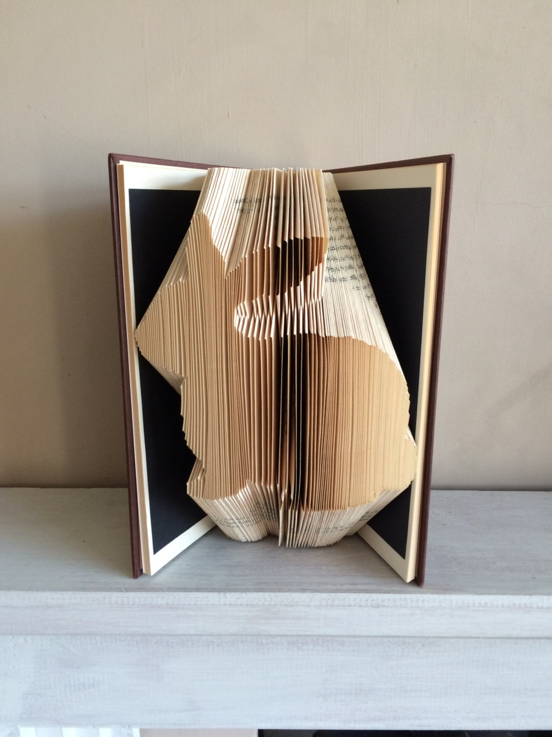 Bunny Rabbit Book Folding Pattern - Rabbit Folded Book Art - Unique ...