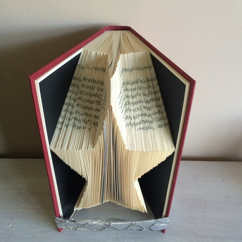 Star Book Folding Pattern - Star Folded Book Art - Birthday Gift - Home ...