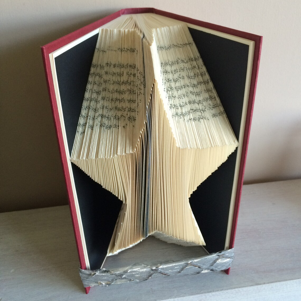 Star Book Folding Pattern Star Folded Book Art Birthday - Etsy