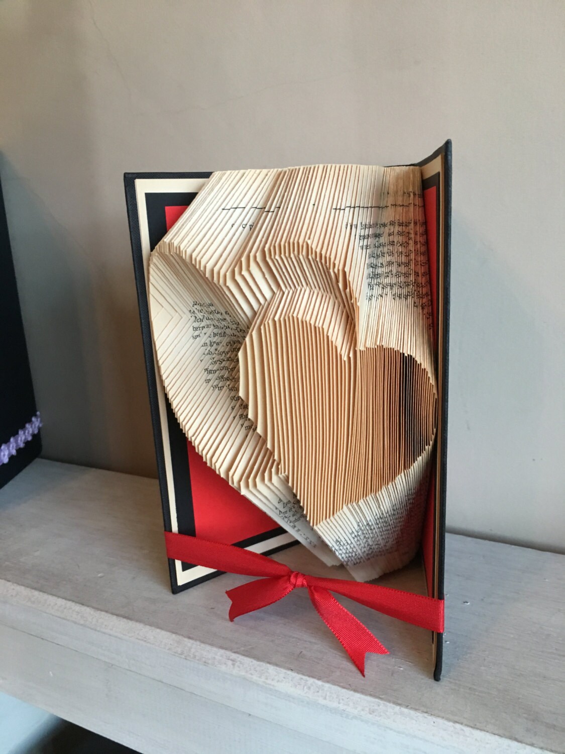 Heart Folded Book Art Pattern – Valentine's Gift (PDF Pattern) - Etsy