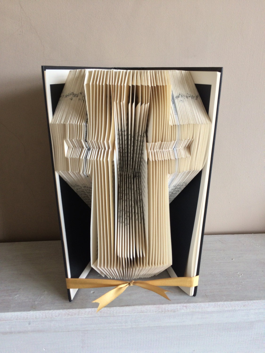 Cross Outline Book Folding Pattern Cross Folded Book Art - Etsy