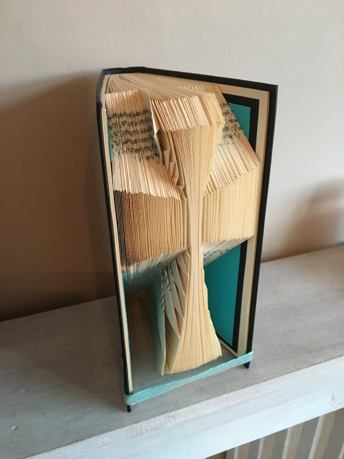 Cross Book Folding Pattern Cross Folded Book Art Home - Etsy