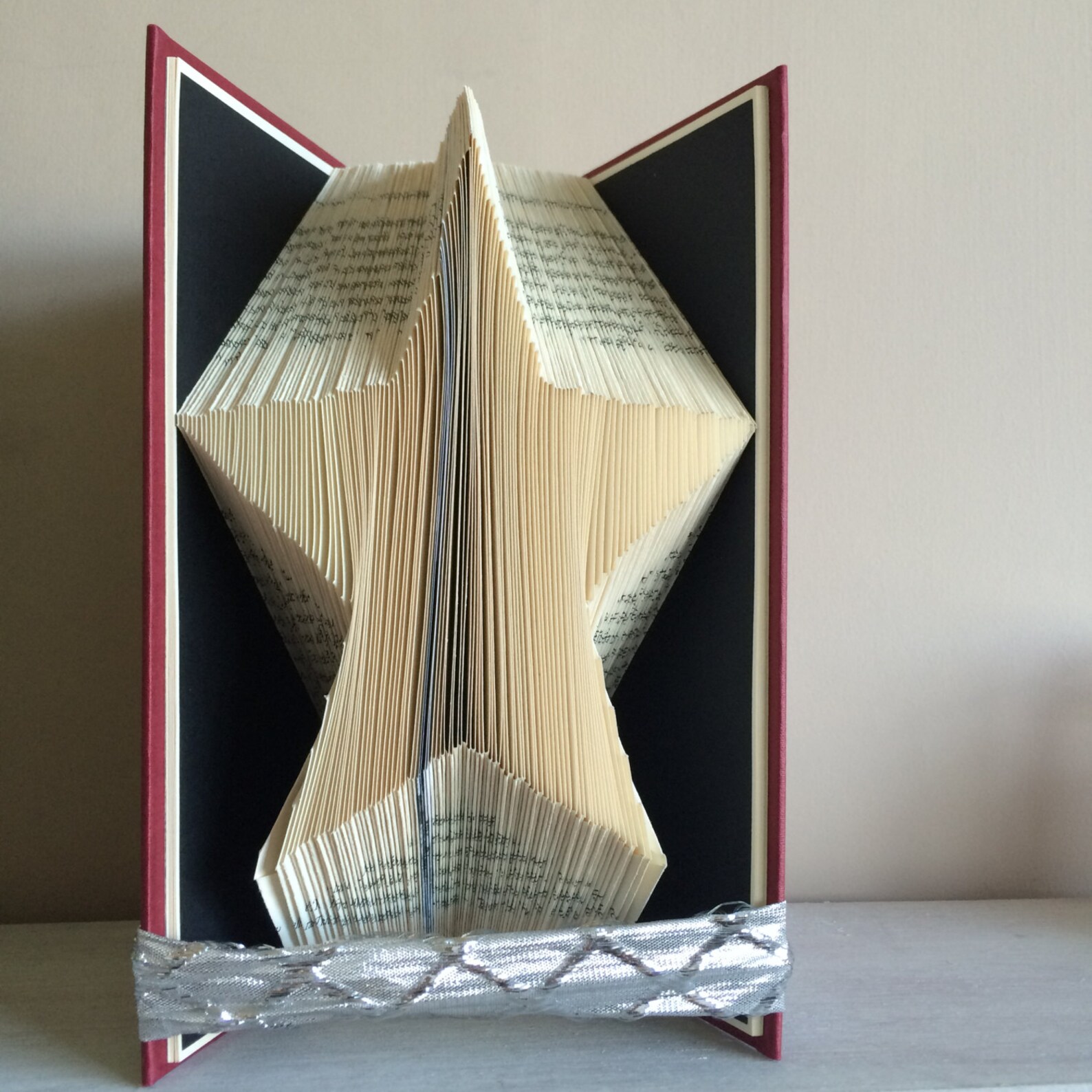 Star Book Folding Pattern Star Folded Book Art Birthday - Etsy