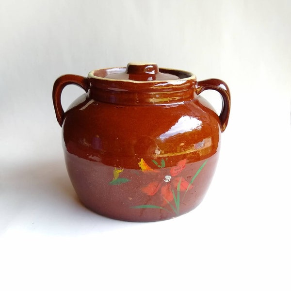 Antique Bean Pot - Etsy