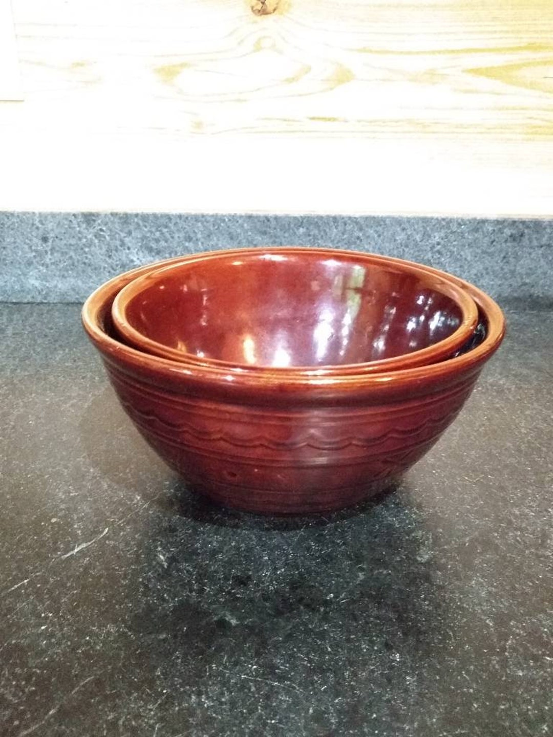 Vintage Marcrest Nesting Bowls Daisy Dot Pattern 8" and 9", Vintage 2 ...