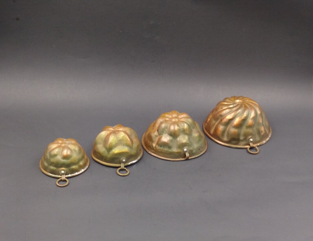 Vintage Copper Jello/cake Small Nesting Molds Set of Four, Copper/tin ...