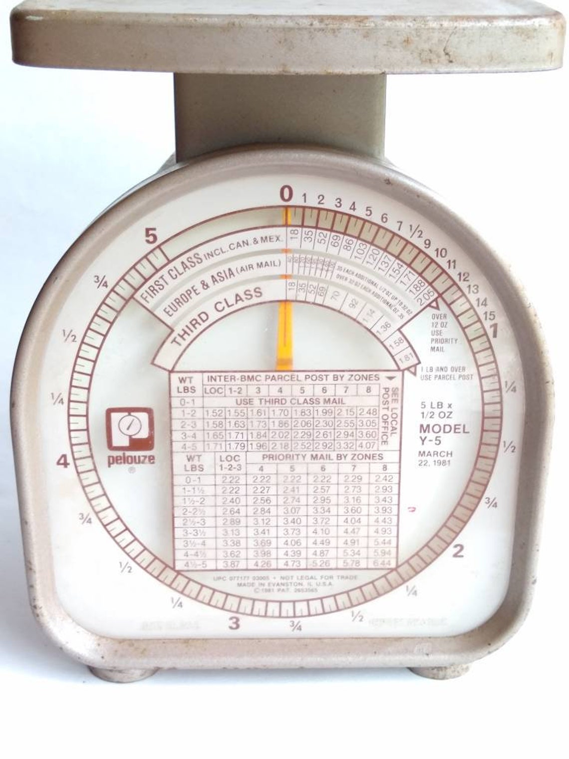 Vintage Pelouze Postal Scale Model Y-5 March 22 1981 Vintage | Etsy