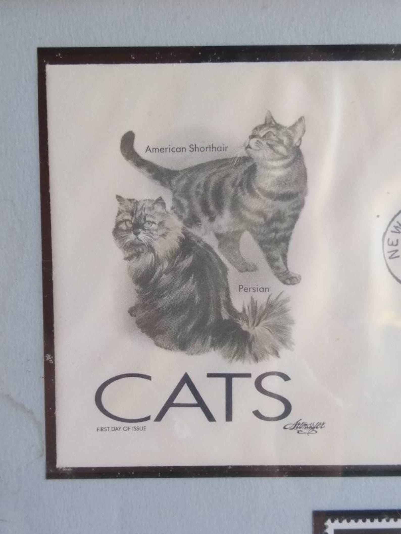 Vintage Cat Postage Stamps USA 22 Cent Framed February 5 1988 - Etsy