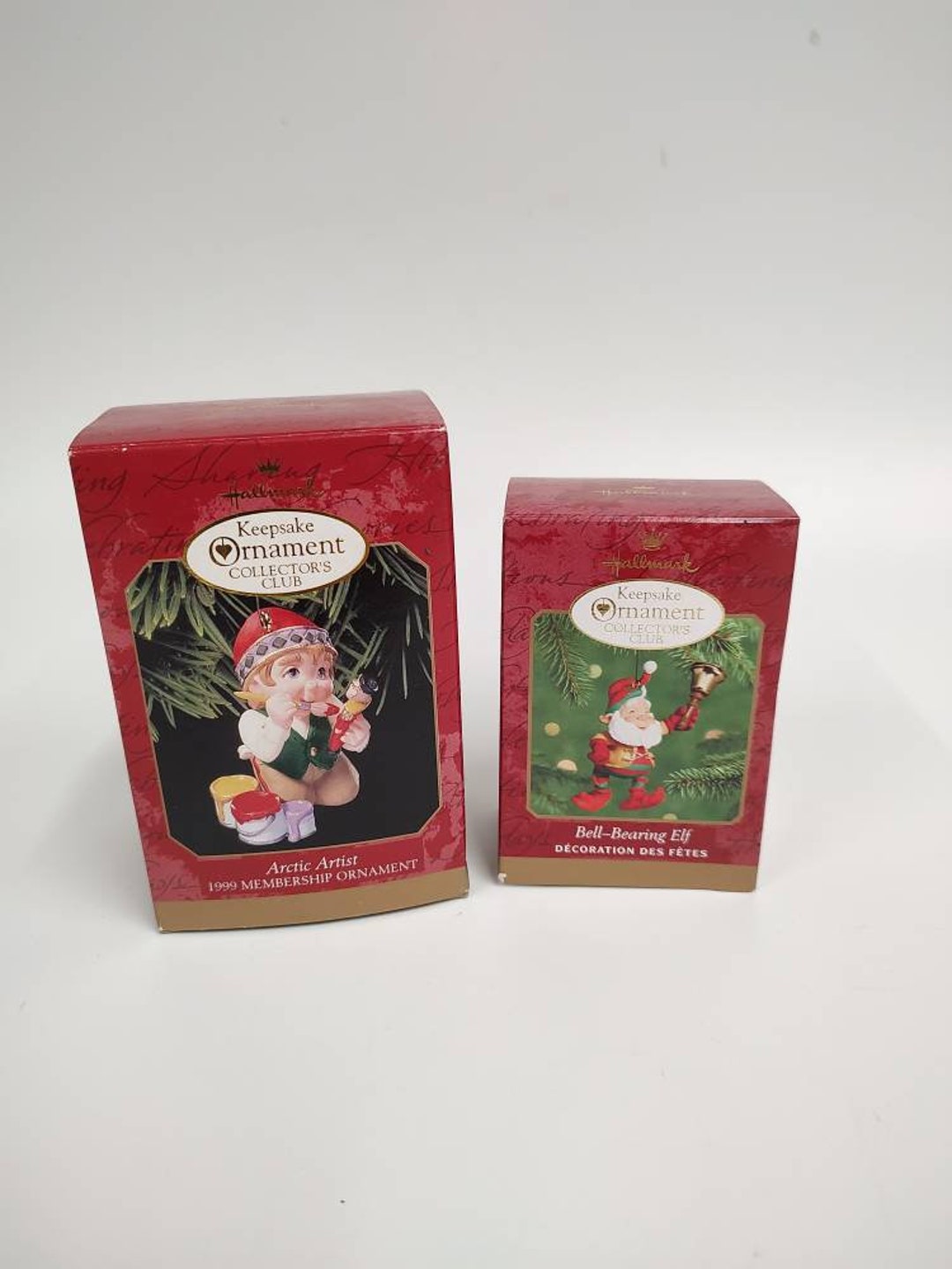 Vintage Hallmark Elf Christmas Ornaments 1999, 2000 Set of Two - Etsy