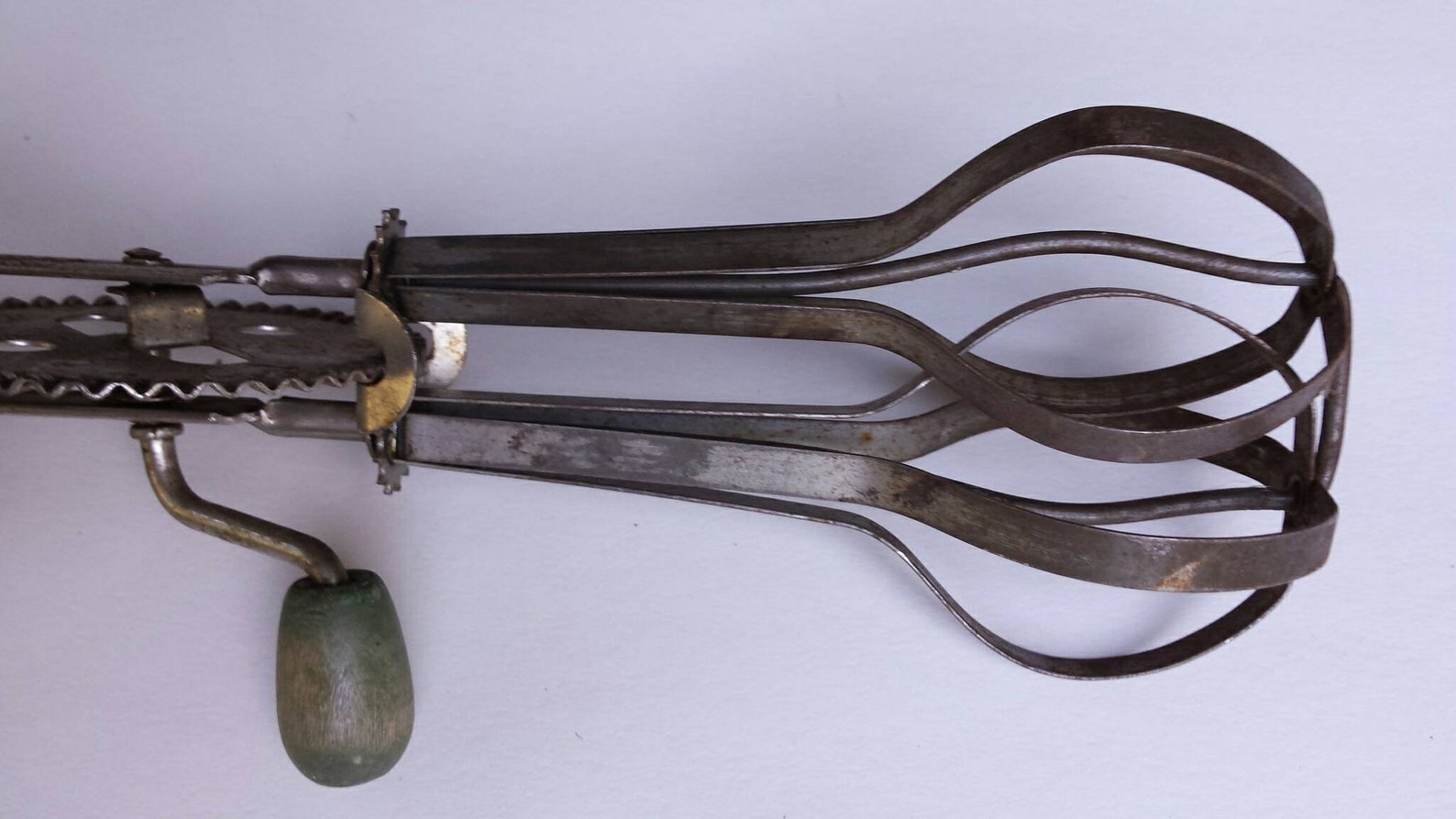 Vintage Egg Beater with Green Wood Handle High Speed Super | Etsy