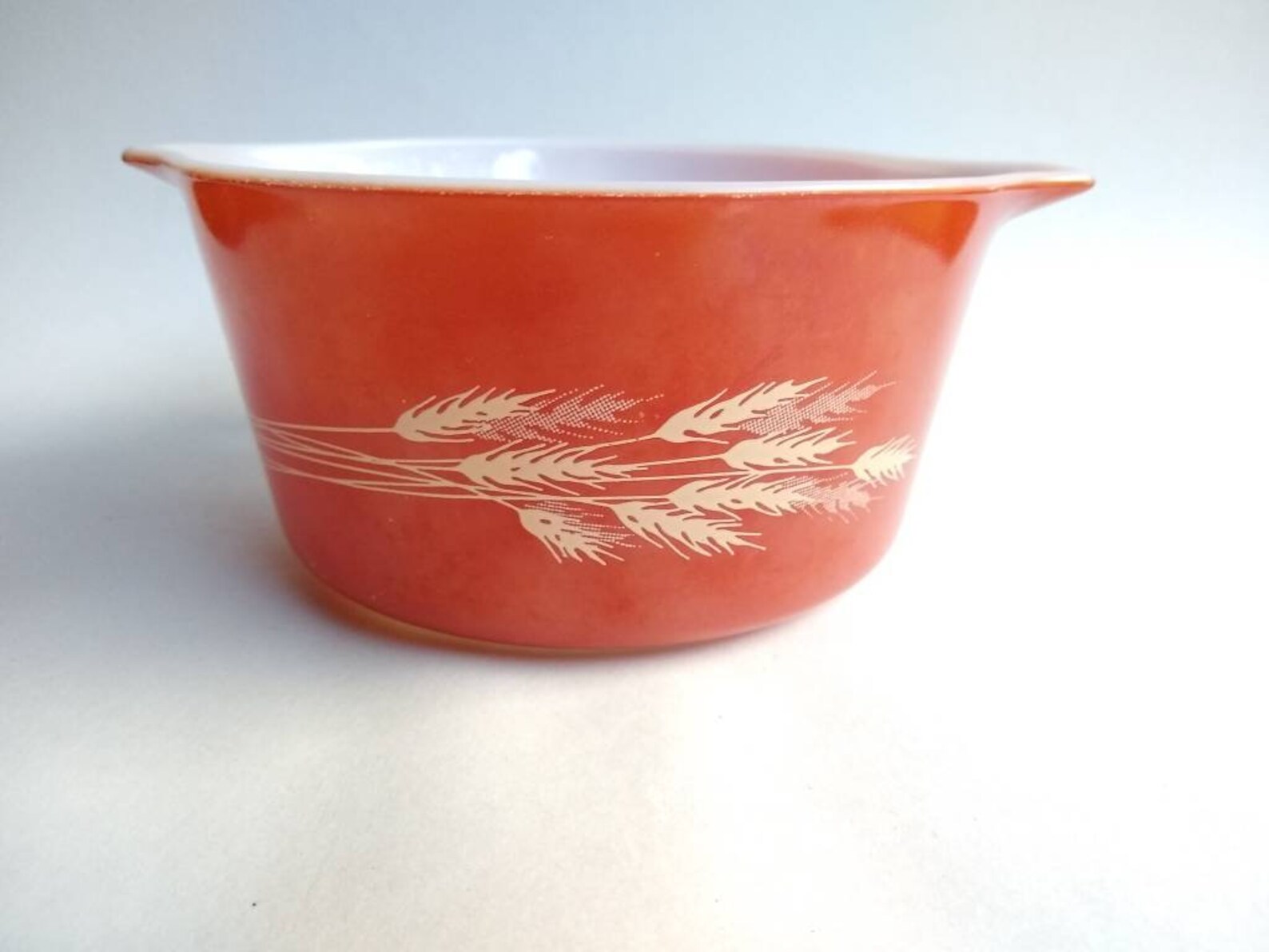 Vintage Autumn Harvest Orange Pyrex With Wheat Design Round - Etsy