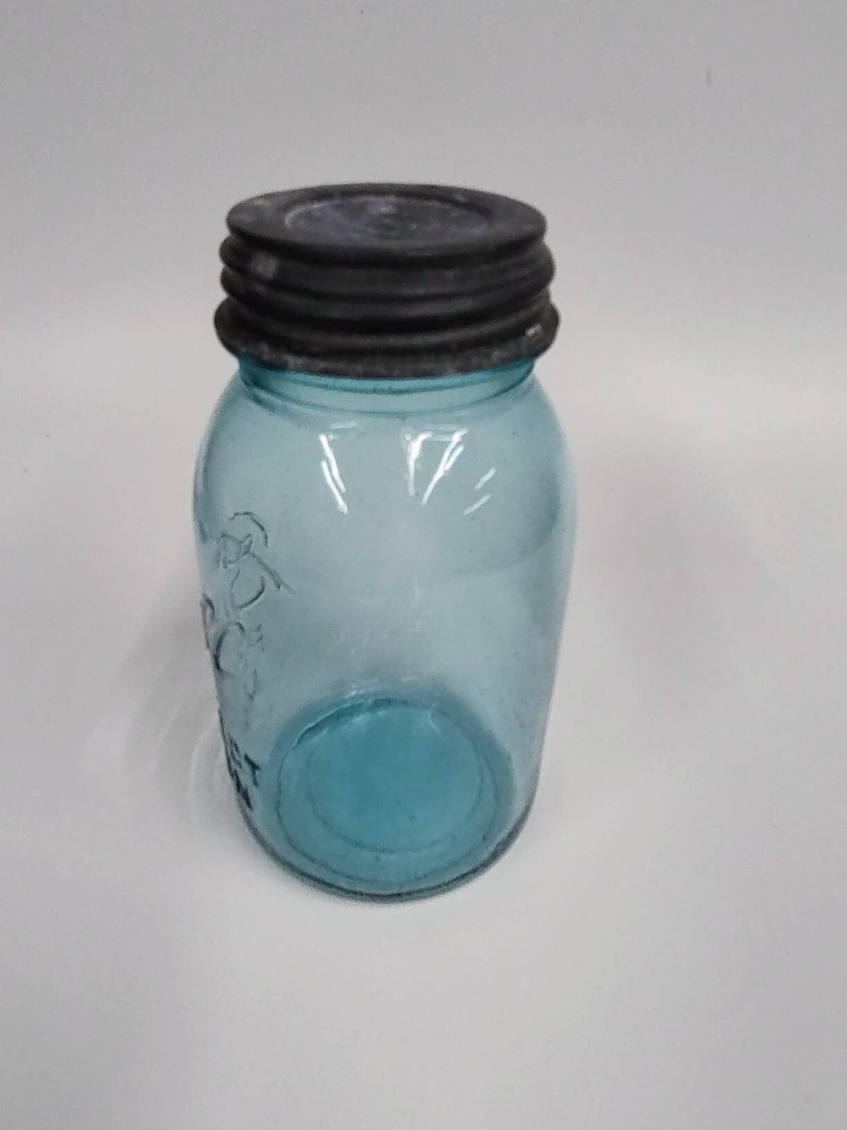 Ball Perfect Mason Jar Blue With Atlas Zinc Lid - Etsy