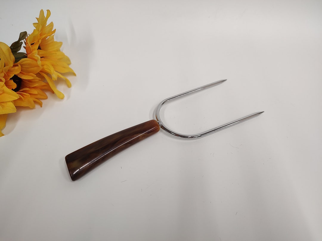 Bakelite Handle Two Prong Meat Fork, Heavy Duty Wide Prong Serving - Etsy