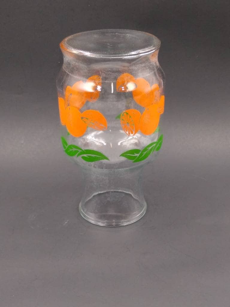 Vintage Orange Juice Container/carafe Glass With Orange and Leaf Design ...