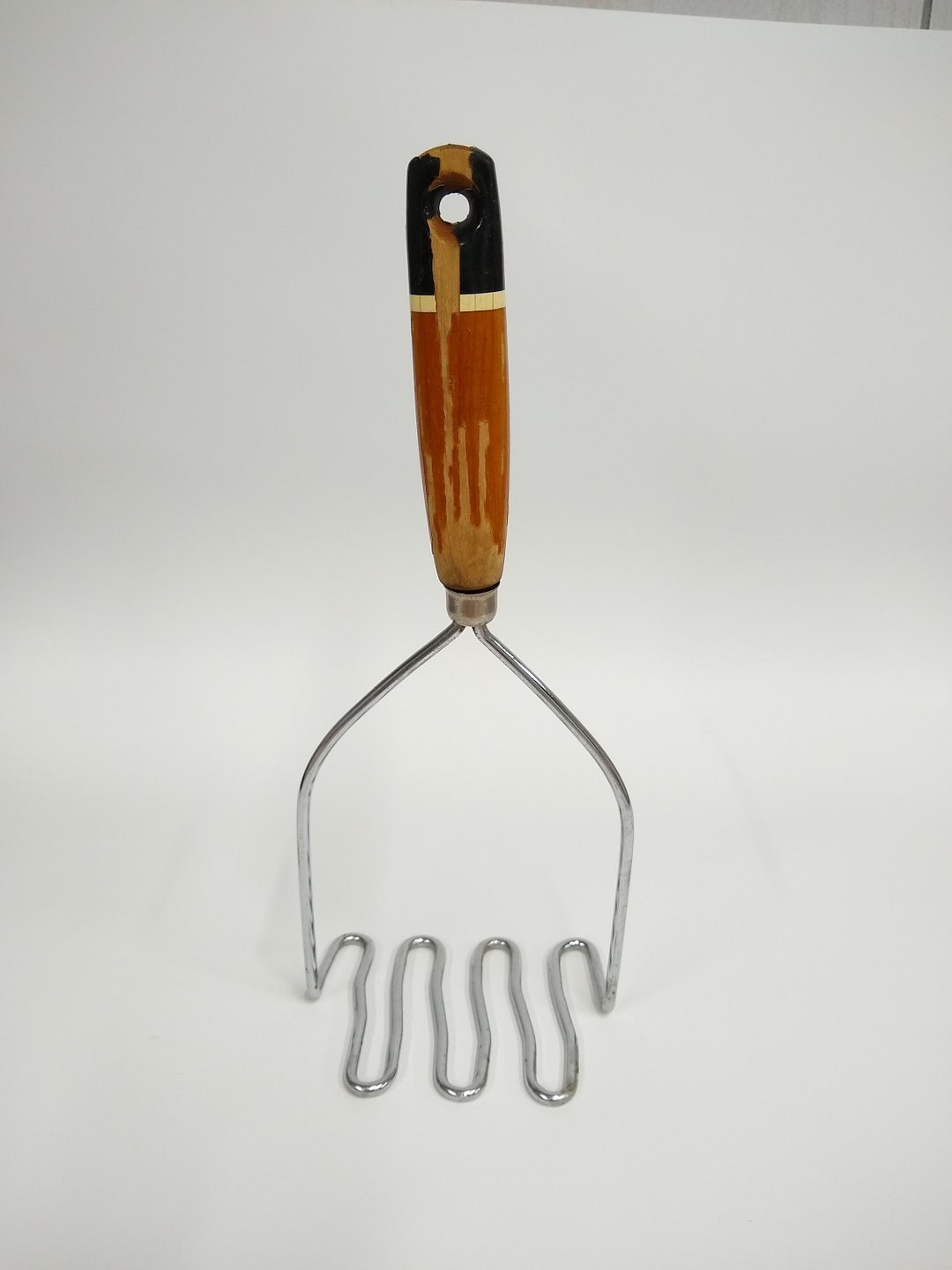 Vintage Masher With Chippy Brown Black Paint Made in USA - Etsy