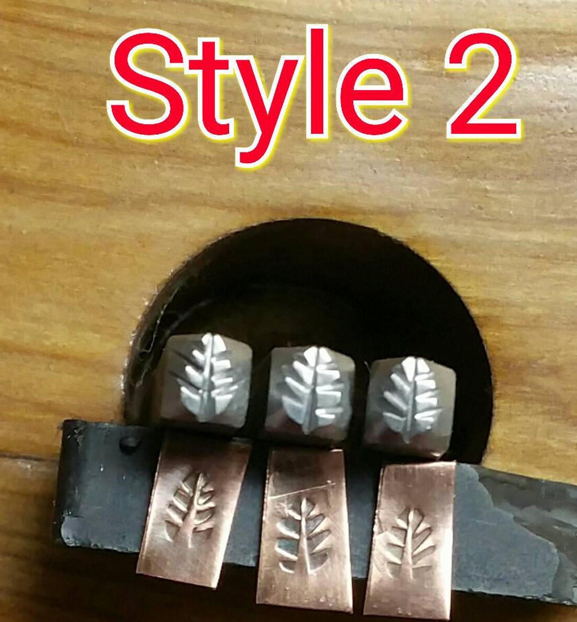 Leaf Metal Stamp Tool. Handmade, Metalstamp, Stamping, Chasing ...