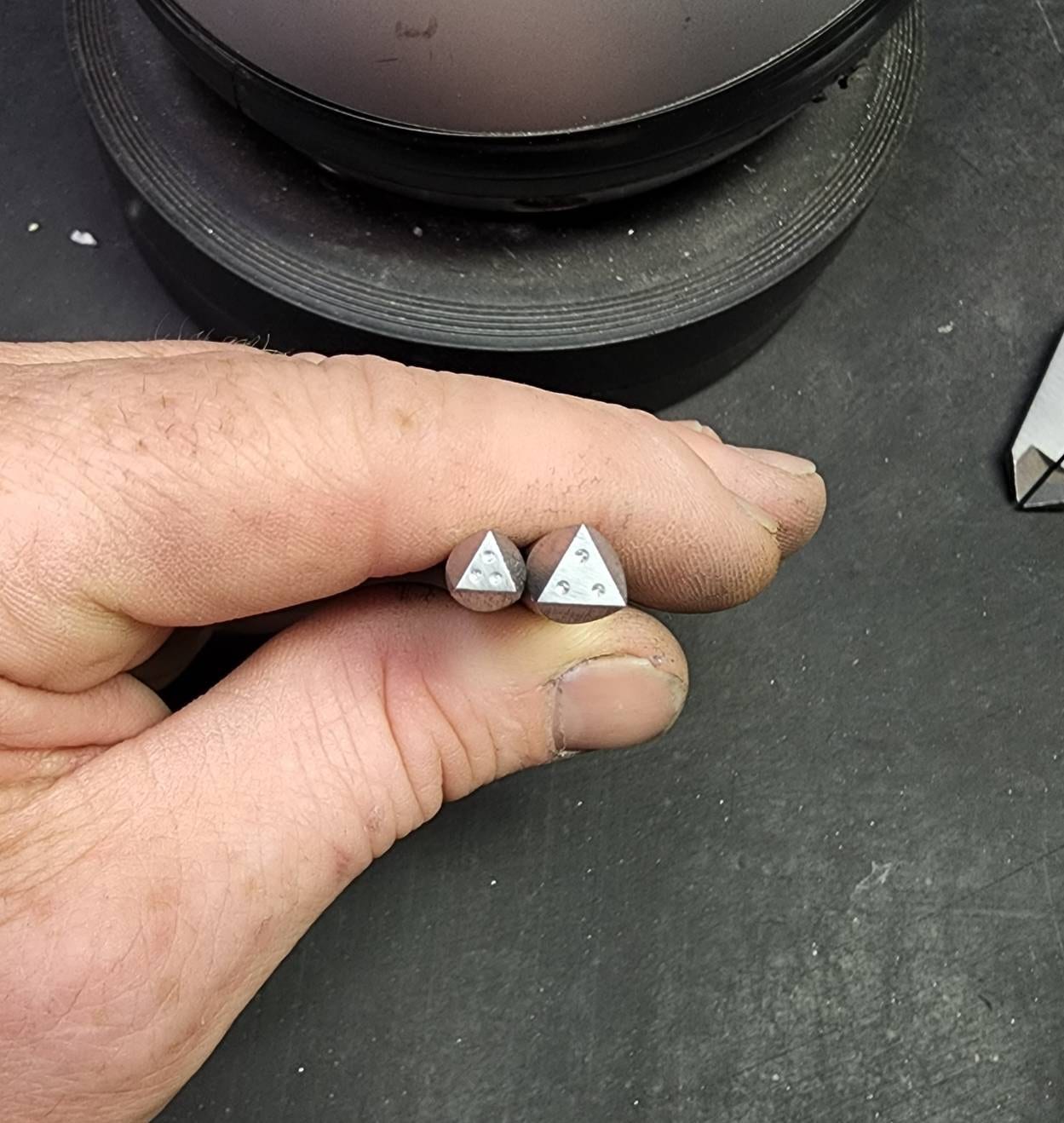 Triangle, Handmade, Metalstamp, Stamping, Chasing, Repousse ...