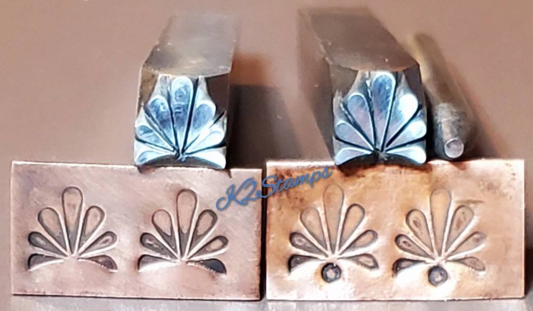 Fan, Flower Leatherstamp, Handmade, Metalstamp, Stamping, Chasing ...