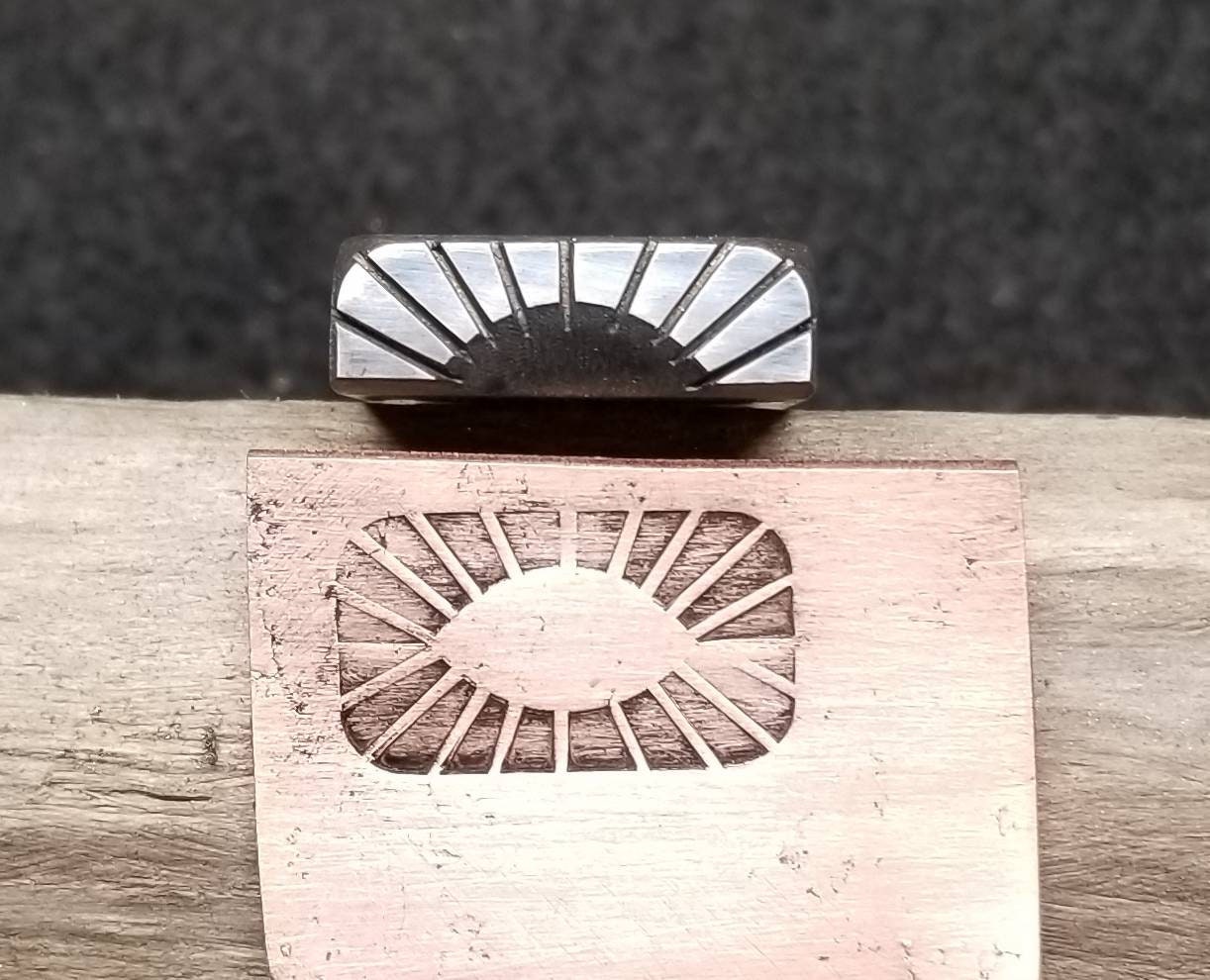 Sunrise Bar Stamp. Handmade, Metalstamp, Stamping, Chasing, Repousse ...