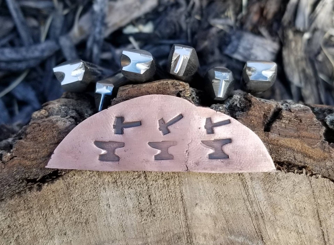 Blacksmith Hammer Anvil Tools Metal Stamp for Copper - Etsy
