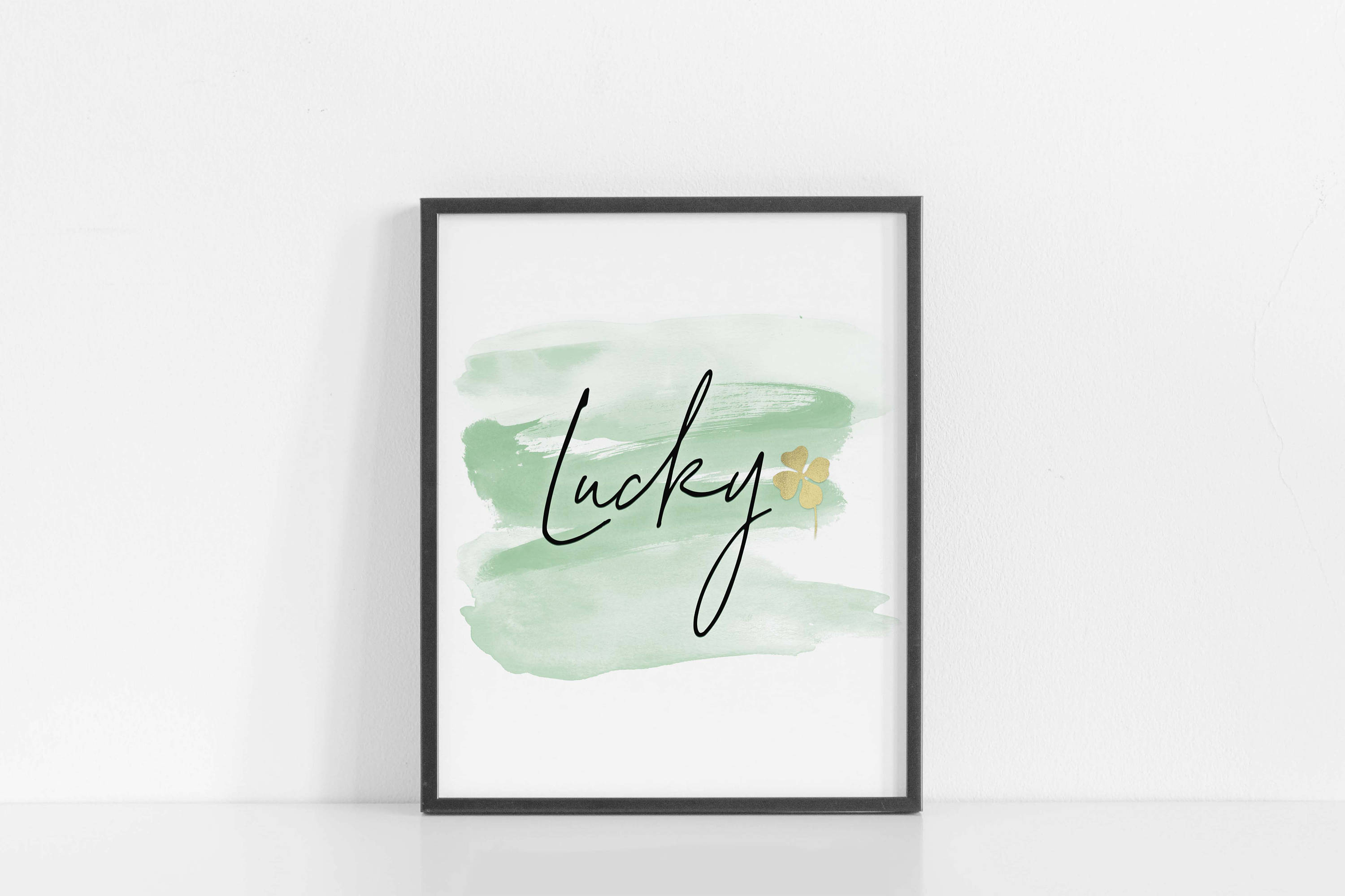 Lucky Art Print | Watercolor Wall Art Print | St. Patricks Day Art ...