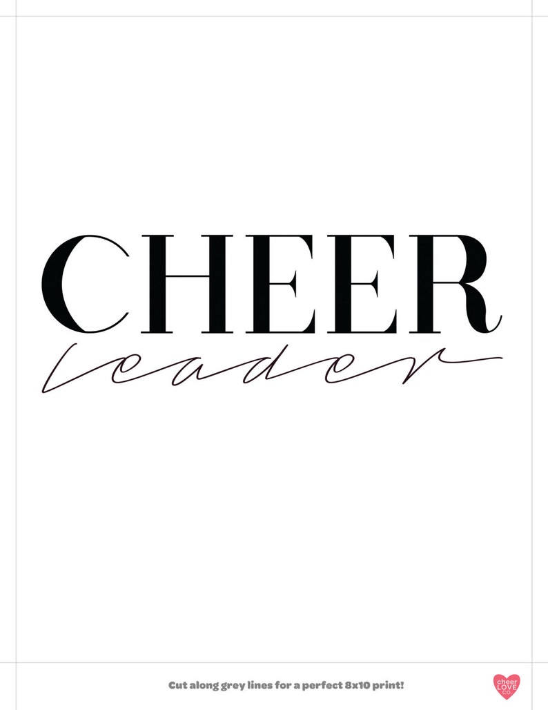 CHEER Leader Art Print, Digital Download - Etsy