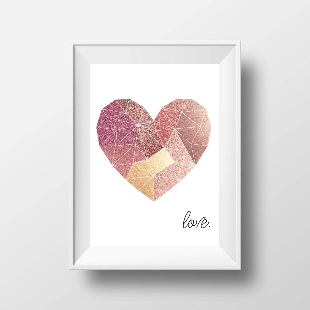 Impresión de arte del amor / Impresión de arte del día de San Valentín ...