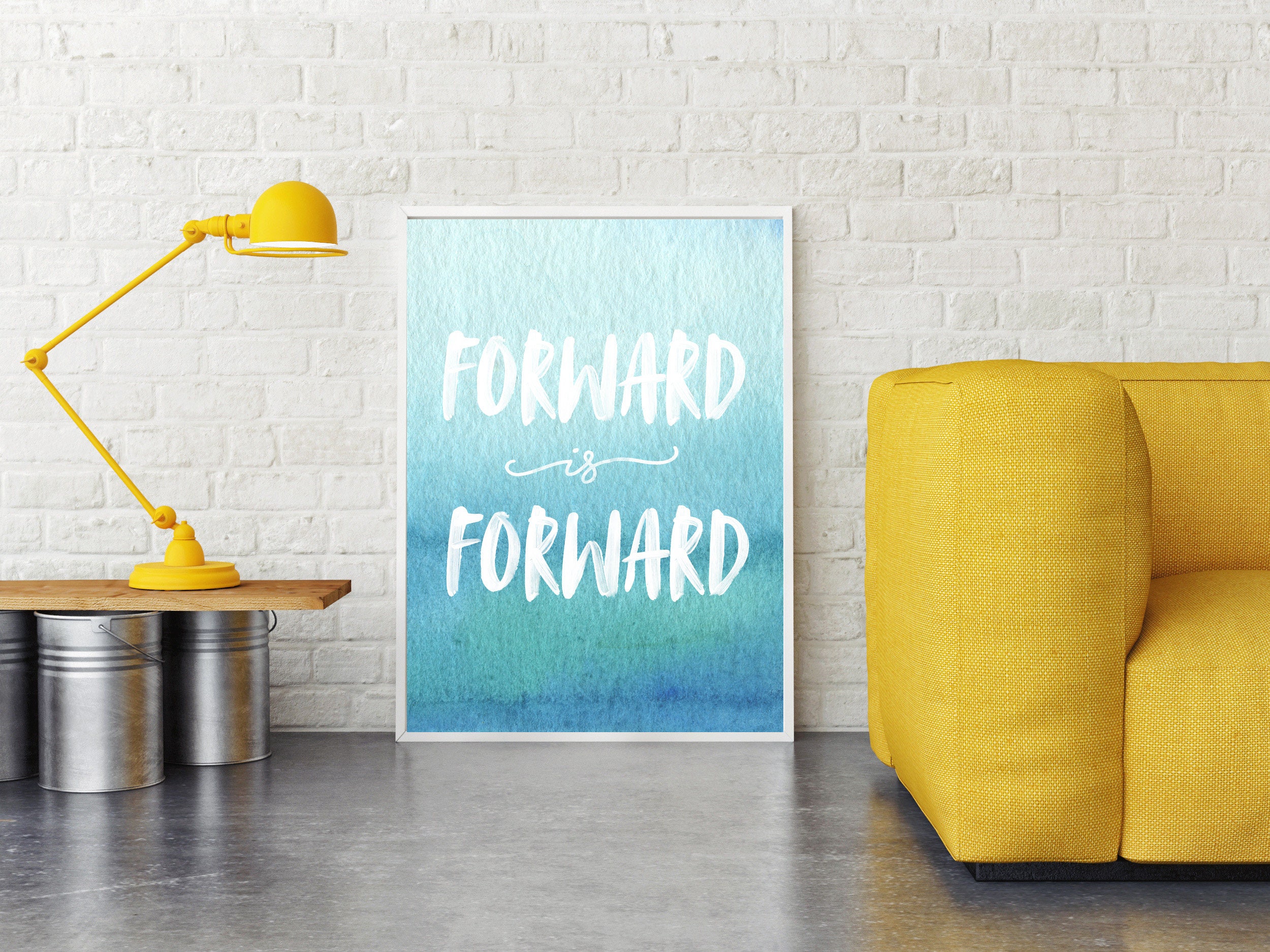Forward is Forward Watercolor Art Print Digital Downloadable Art - Etsy
