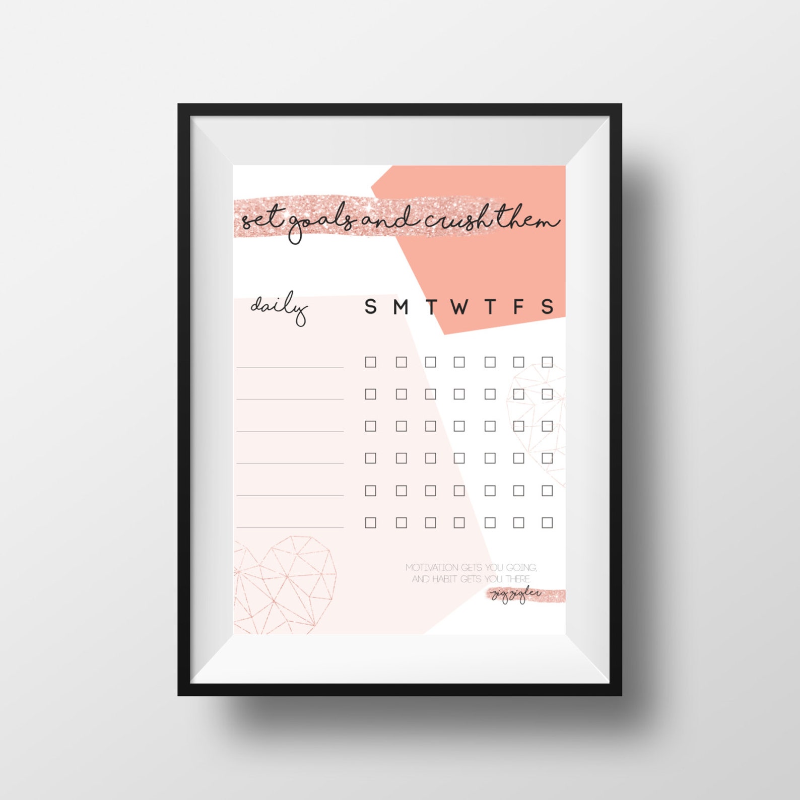 Goals Chart | Chore Chart | to Do Chart for All Ages - Etsy