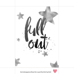 Full Out Star Art Print Cheerleading Digital Download - Etsy