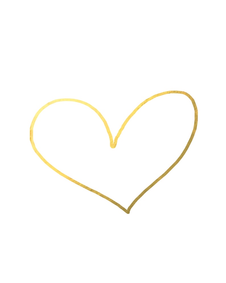 Gold Heart | Downloadable Wall Art - Etsy Canada