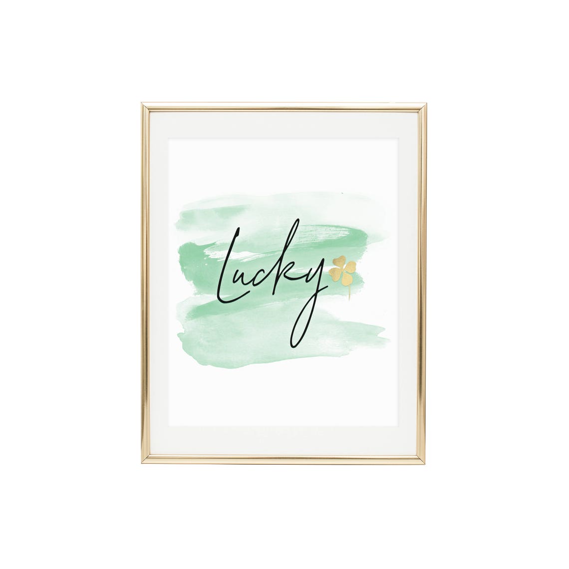 Lucky Art Print Watercolor Wall Art Print St. Patricks Day Art Kids ...