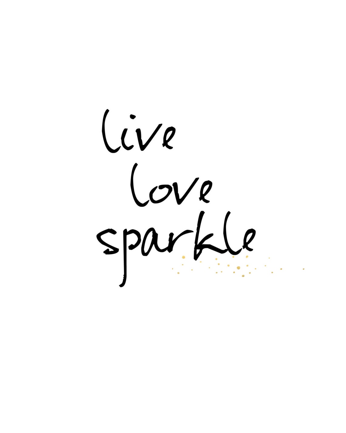 Live Love Sparkle Art Print Digital Download - Etsy