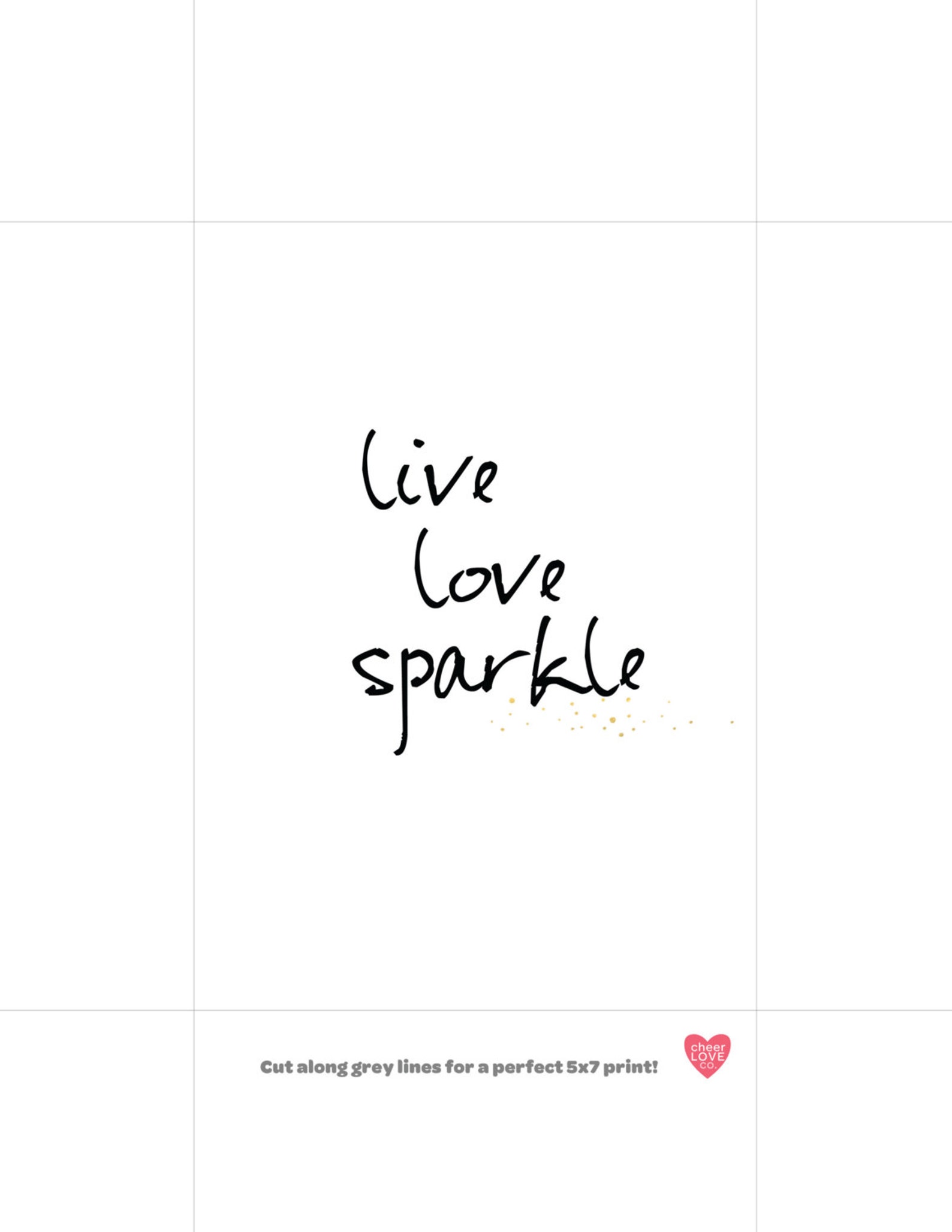 Live Love Sparkle Art Print Digital Download - Etsy