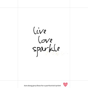 Live Love Sparkle, Art Print, Digital Download - Etsy
