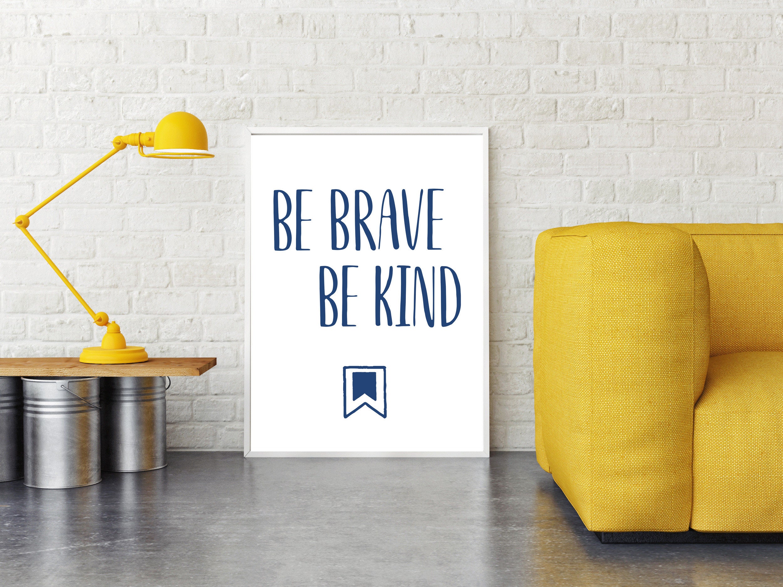 Be Brave Be Kind Art Print Digital Art Boys Room Art Classroom Art ...