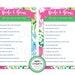 The Lilly Pink Bridal Shower Game | Bachelorette Party Game | Southern ...