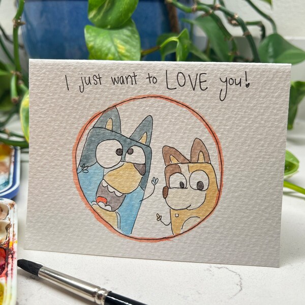 Bluey Love Card - Etsy
