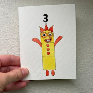 Numberblocks Card Number 4 - Etsy