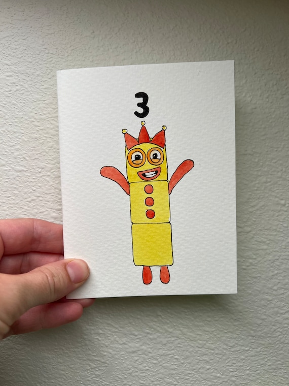 Numberblocks Card Number 3