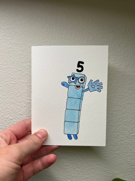 Numberblocks Card Number 5 - Etsy Israel