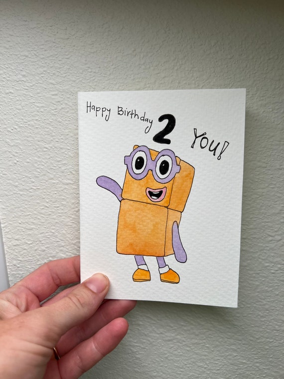 Numberblocks Card Number 2 - Etsy